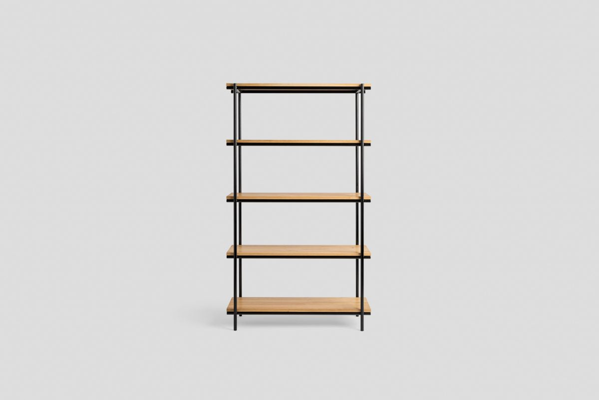Bookcase ELMA | Modern Bookcase with Oak Shelves for Office and Living ...